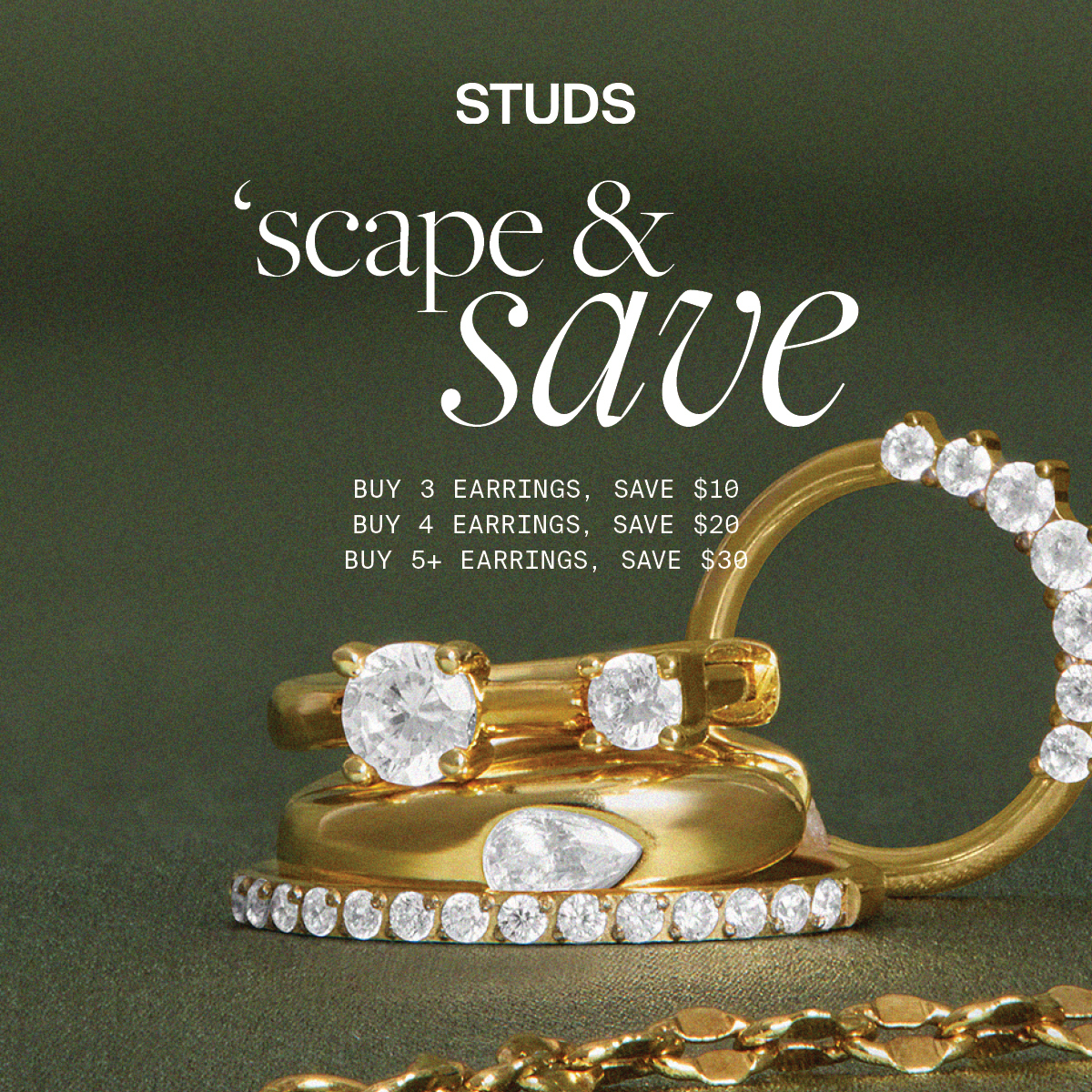 'SCAPE & SAVE AT STUDS MEATPACKING!
